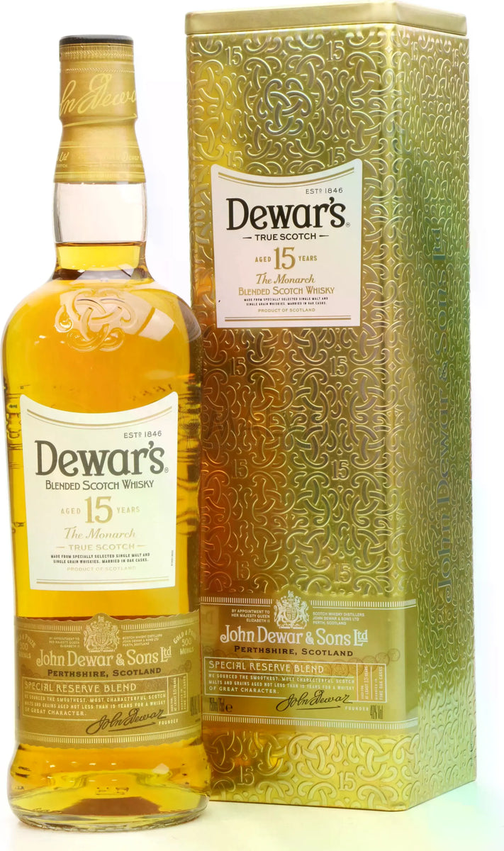 Dewar's 15 Years Old Blended Scotch Whisky 40% Vol. 0,7l in Tinbox @Malva