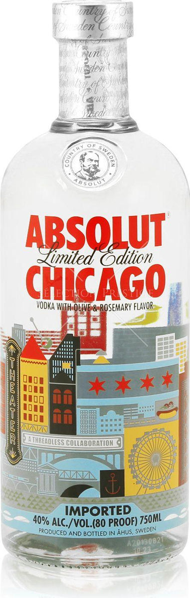 Absolut Vodka CHICAGO Olive & Rosemary Flavor Limited Edition 40% Vol ...
