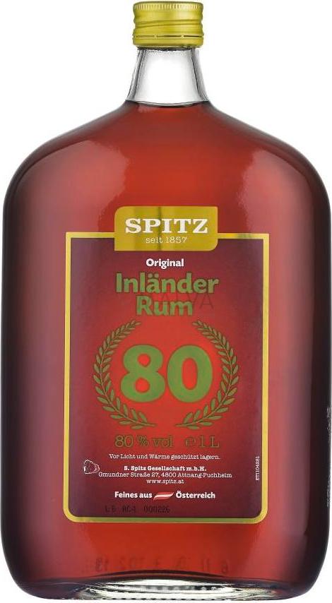 Spitz Inländer Rum 80% Vol. 1l @Malva